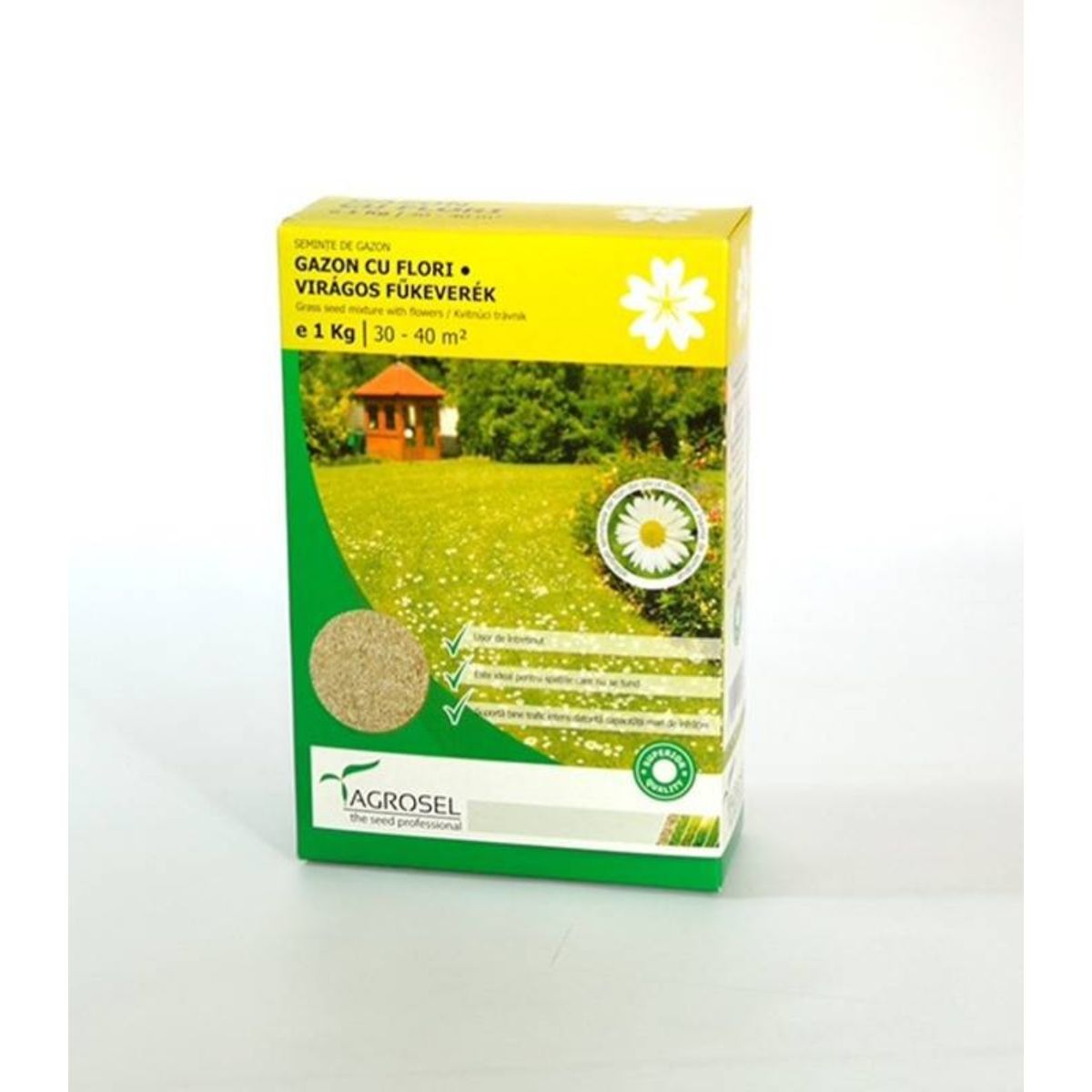 Seminte Gazon cu flori Agrosel 1 kg – Hectarul.ro